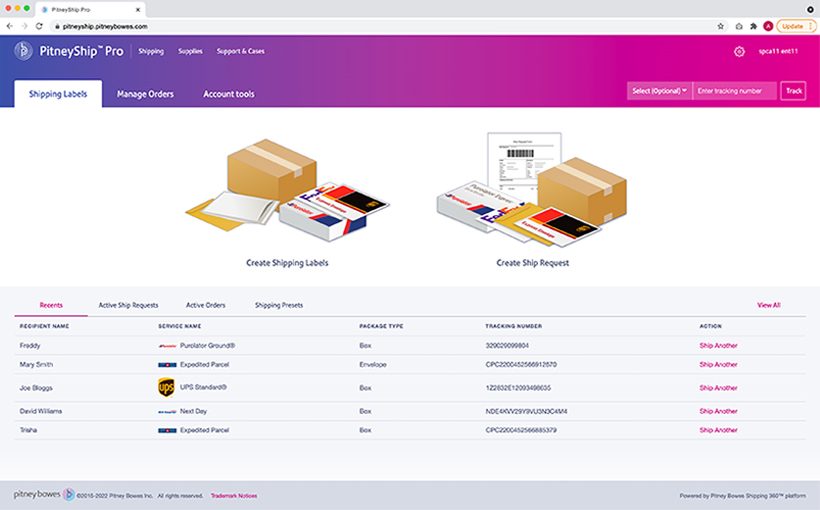 PitneyShip® Pro software for small businesses, office shipper | Pitney ...